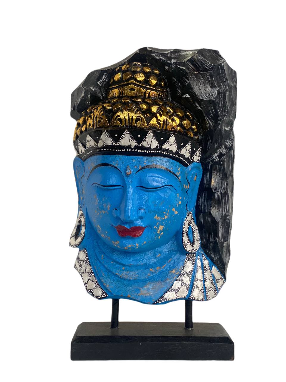 Budha Blue With Stand (BUD0058) - Galileo Bali Craft